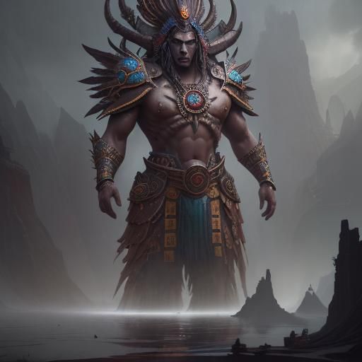 Aztec rain god - AI Generated Artwork - NightCafe Creator