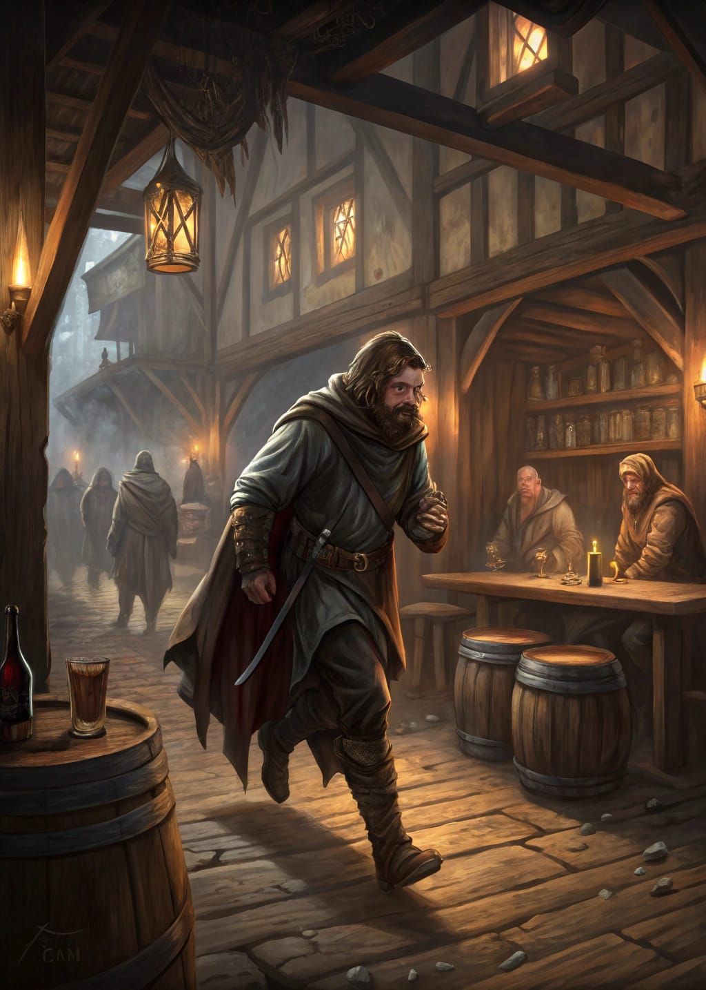 a medieval tawern keeper - a medieval tawern keeper