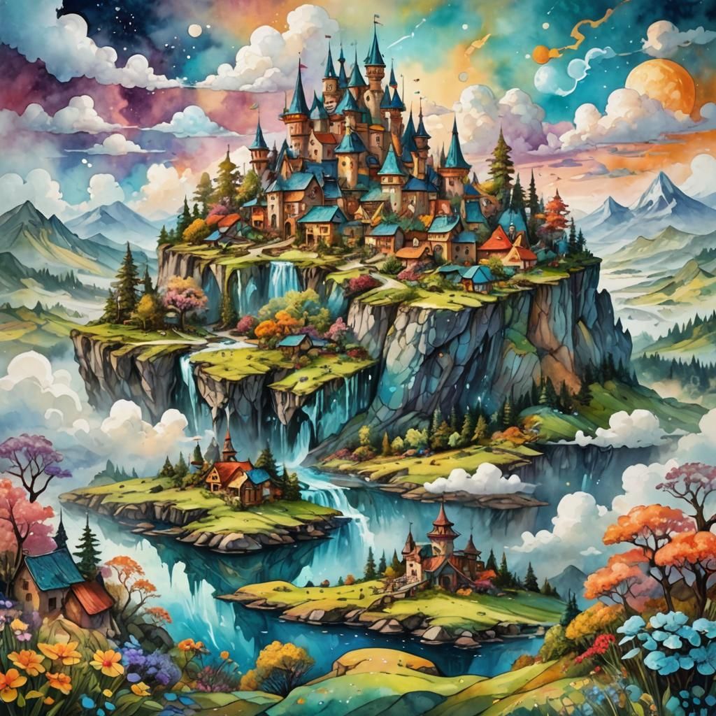 Large Unique Castle - AI Generated Artwork - NightCafe Creator
