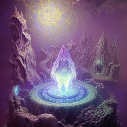 dark fantasy Crystal shop - AI Generated Artwork - NightCafe Creator