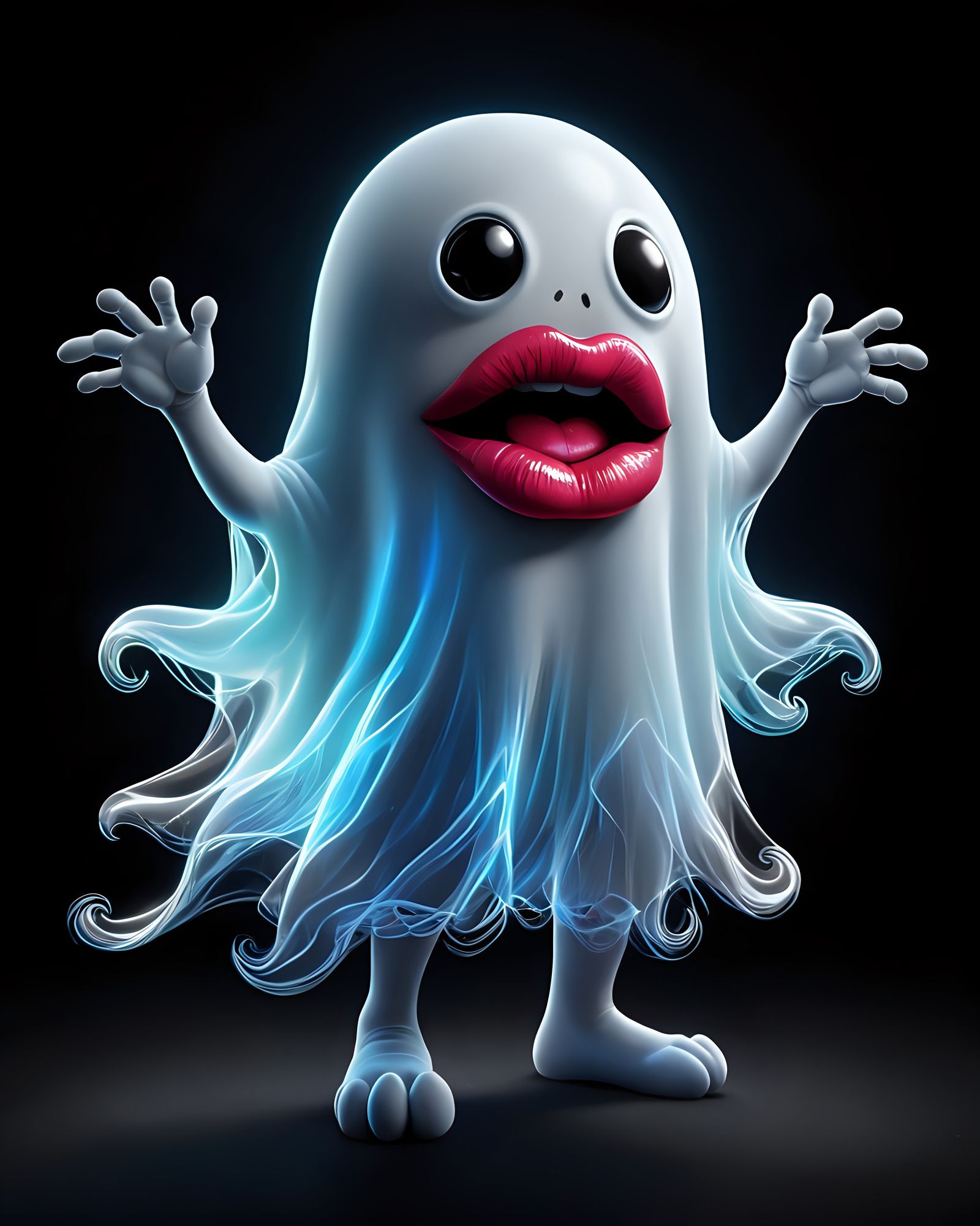 Scariest Ghost Ever - AI Generated Artwork - NightCafe Creator