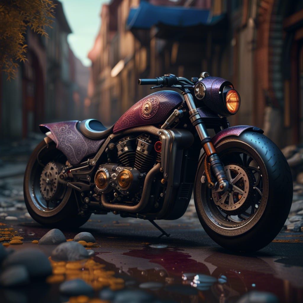 Motorcycle 1 - AI Generated Artwork - NightCafe Creator