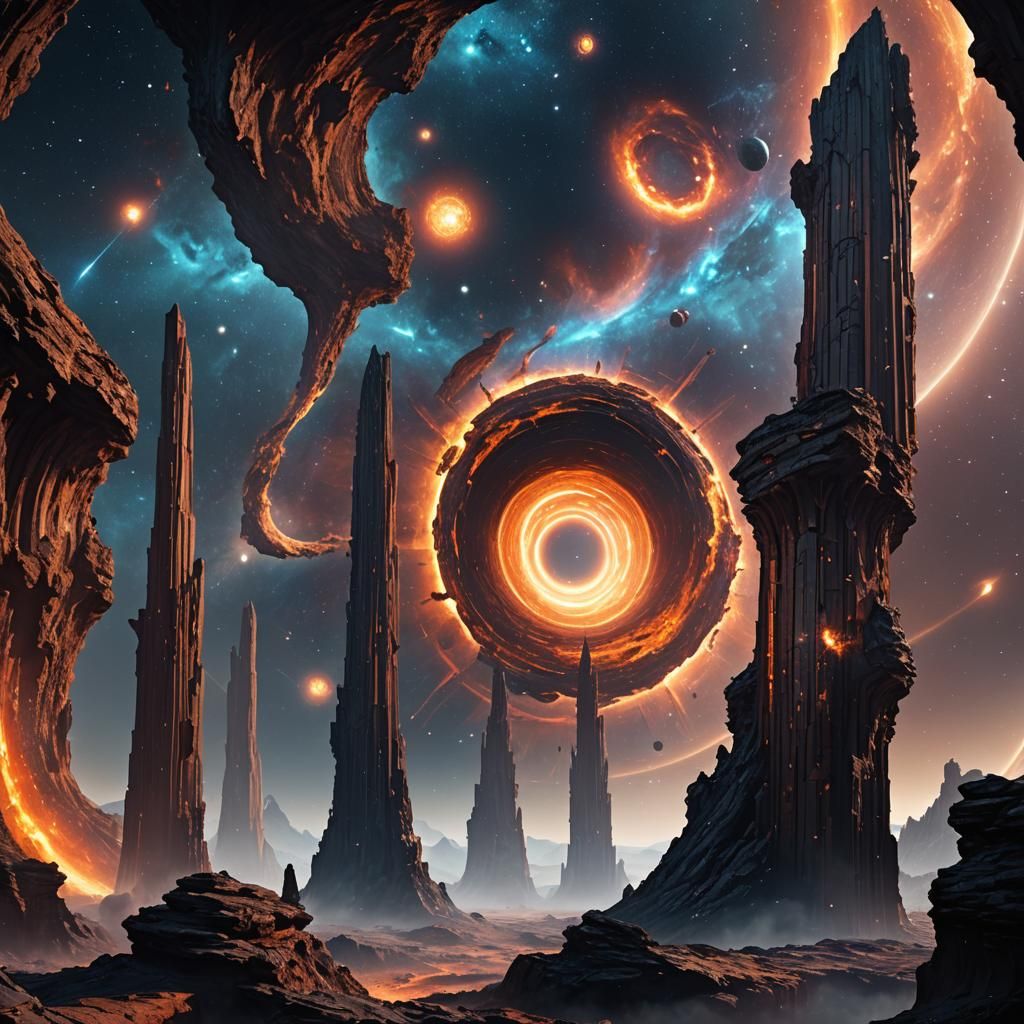 Twin Astro Towers - AI Generated Artwork - NightCafe Creator