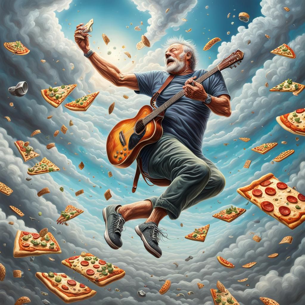 Rocked Up A Pizza Storm ! - AI Generated Artwork - NightCafe Creator