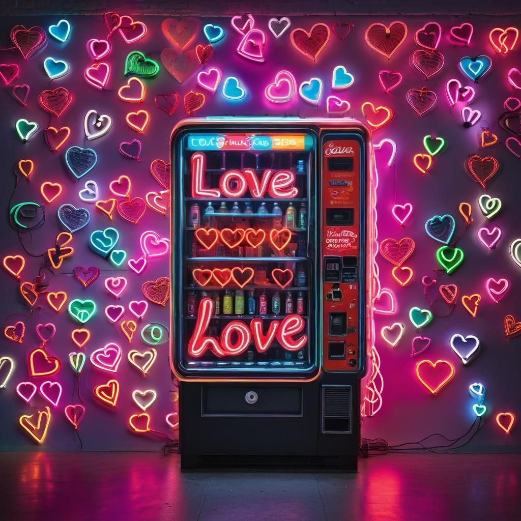 The Stupendium - Vending Machine of Love - AI Generated Artwork - NightCafe Creator