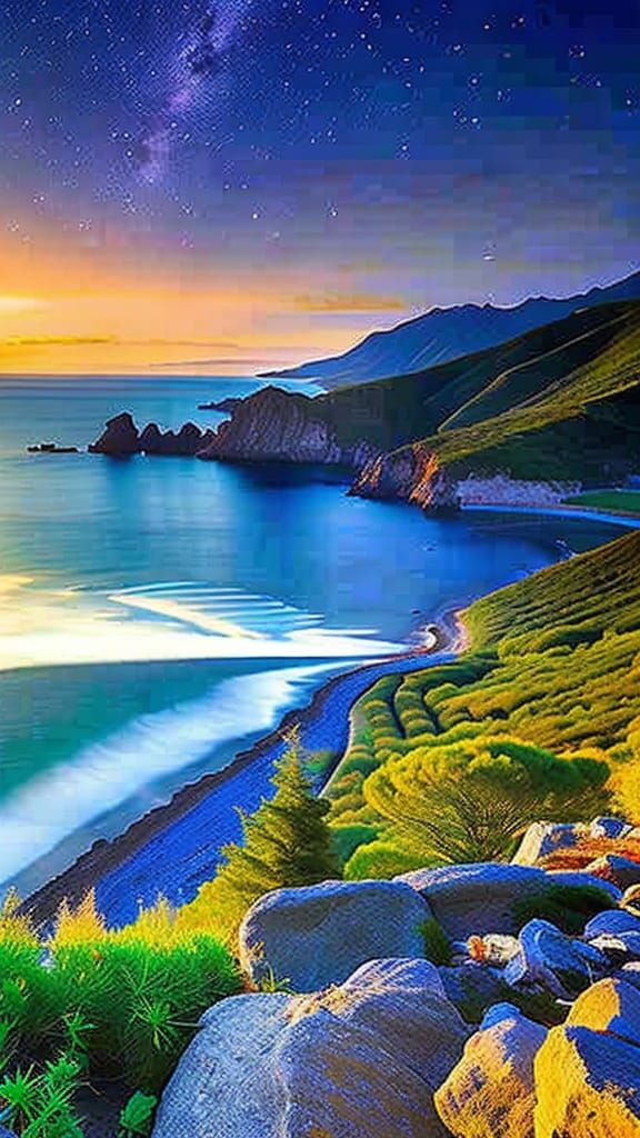 Starry night - AI Generated Artwork - NightCafe Creator