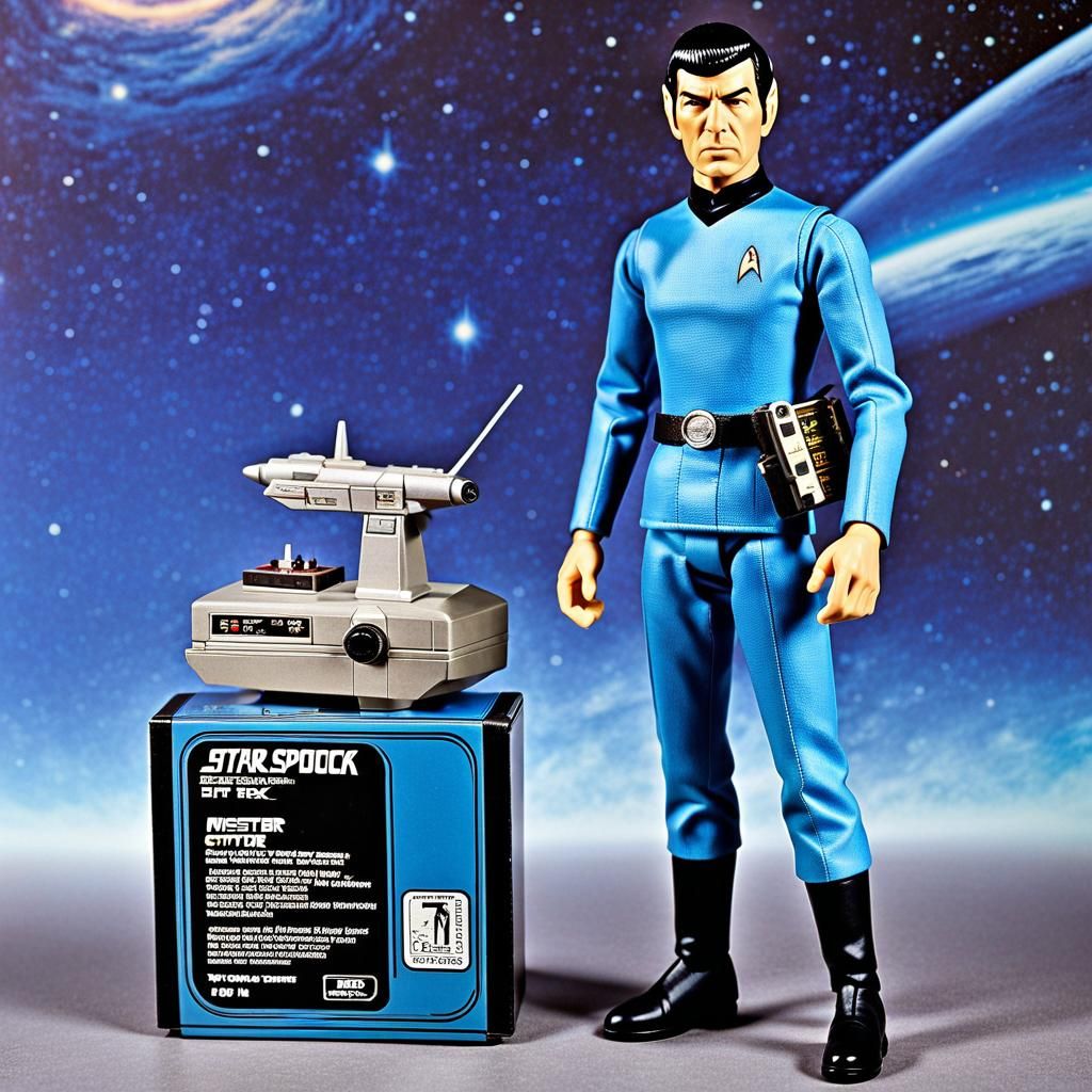 Action Figure -Mister Spock with Tricorder and Scope - AI Generated ...