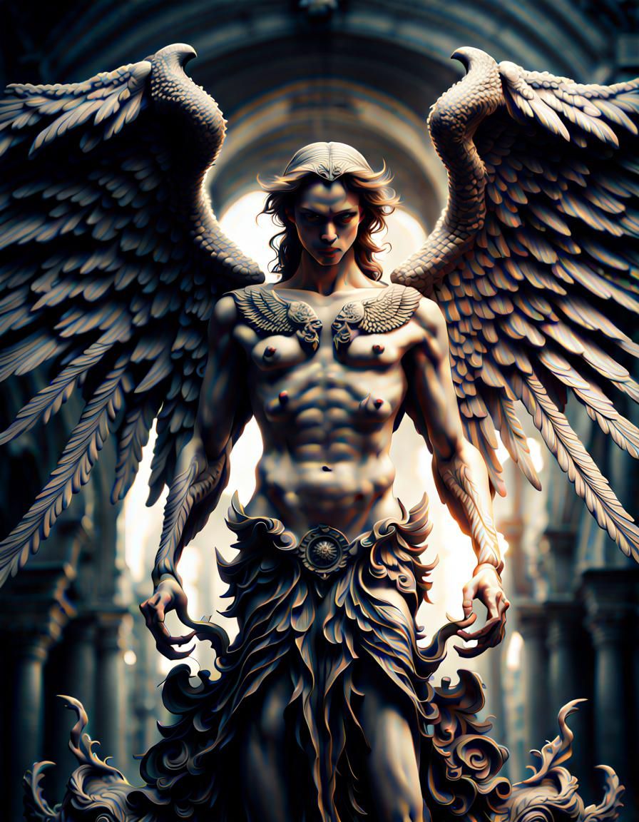 corrupted arch angel. - AI Generated Artwork - NightCafe Creator