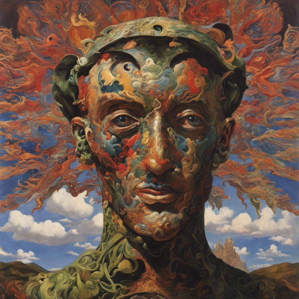 Porcelain Bust Photorealistic, Surrealist, Hyper-realism, Max Ernst ...