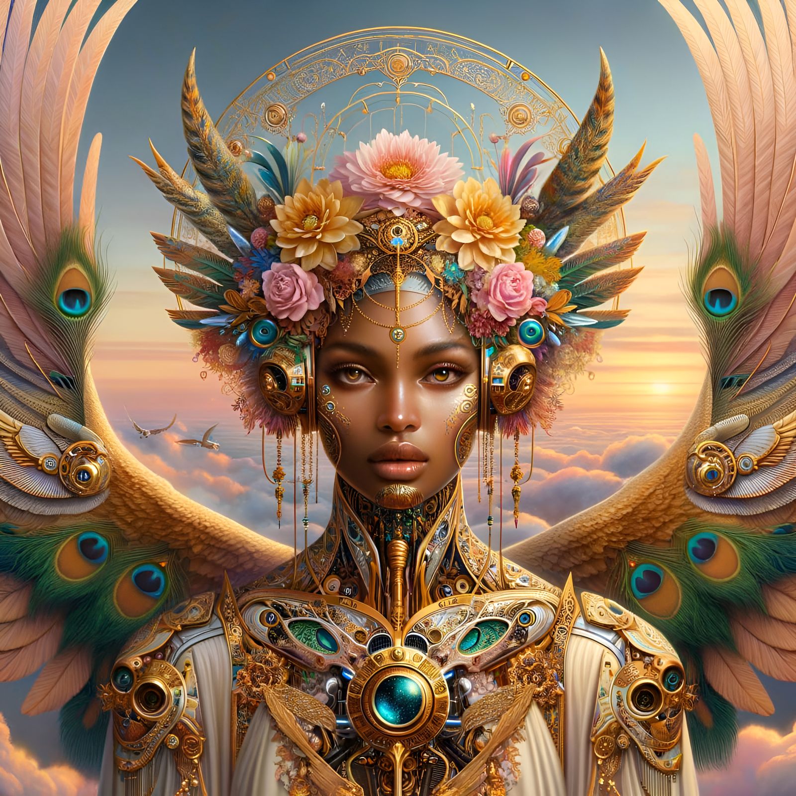 Angel Goddess Android - AI Generated Artwork - NightCafe Creator