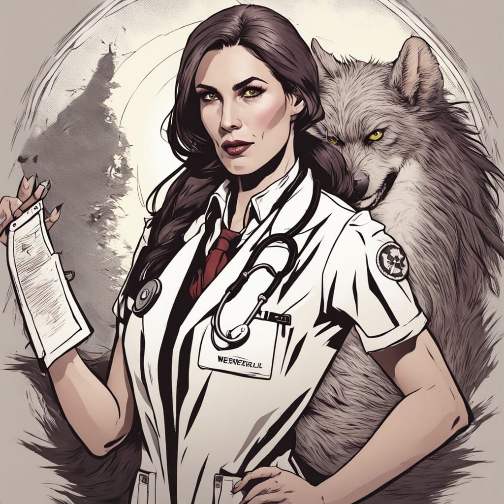 Werewolf doctor - Werewolf Doctor in Medical Scrubs