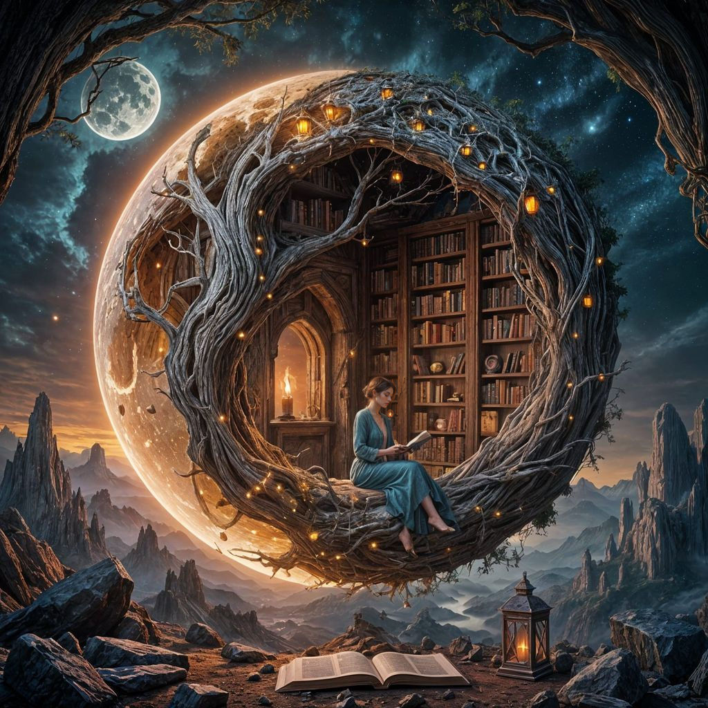 The Floating Moon Library - Ethereal Lunar Library of Ancien...