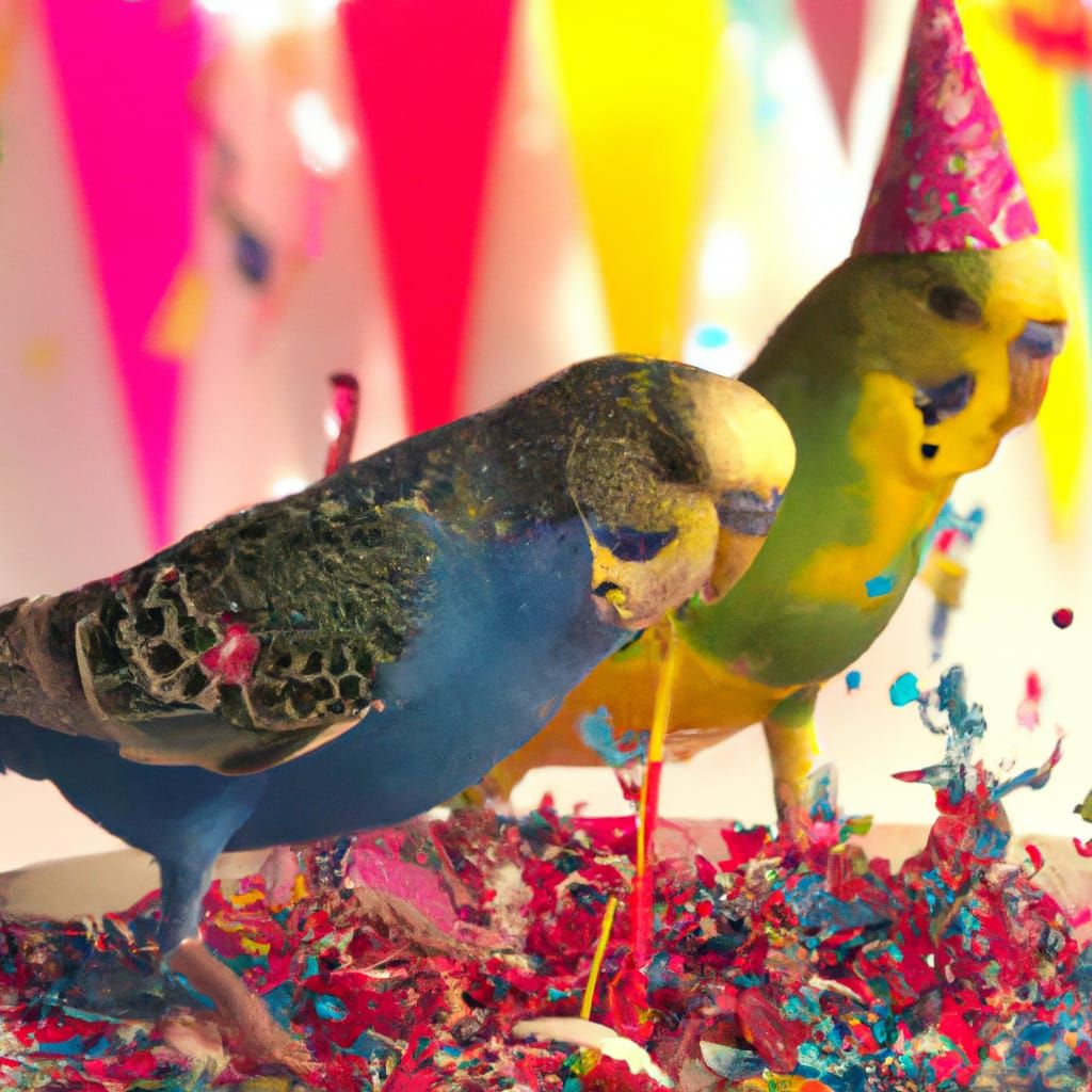 Budgie Party - AI Generated Artwork - NightCafe Creator