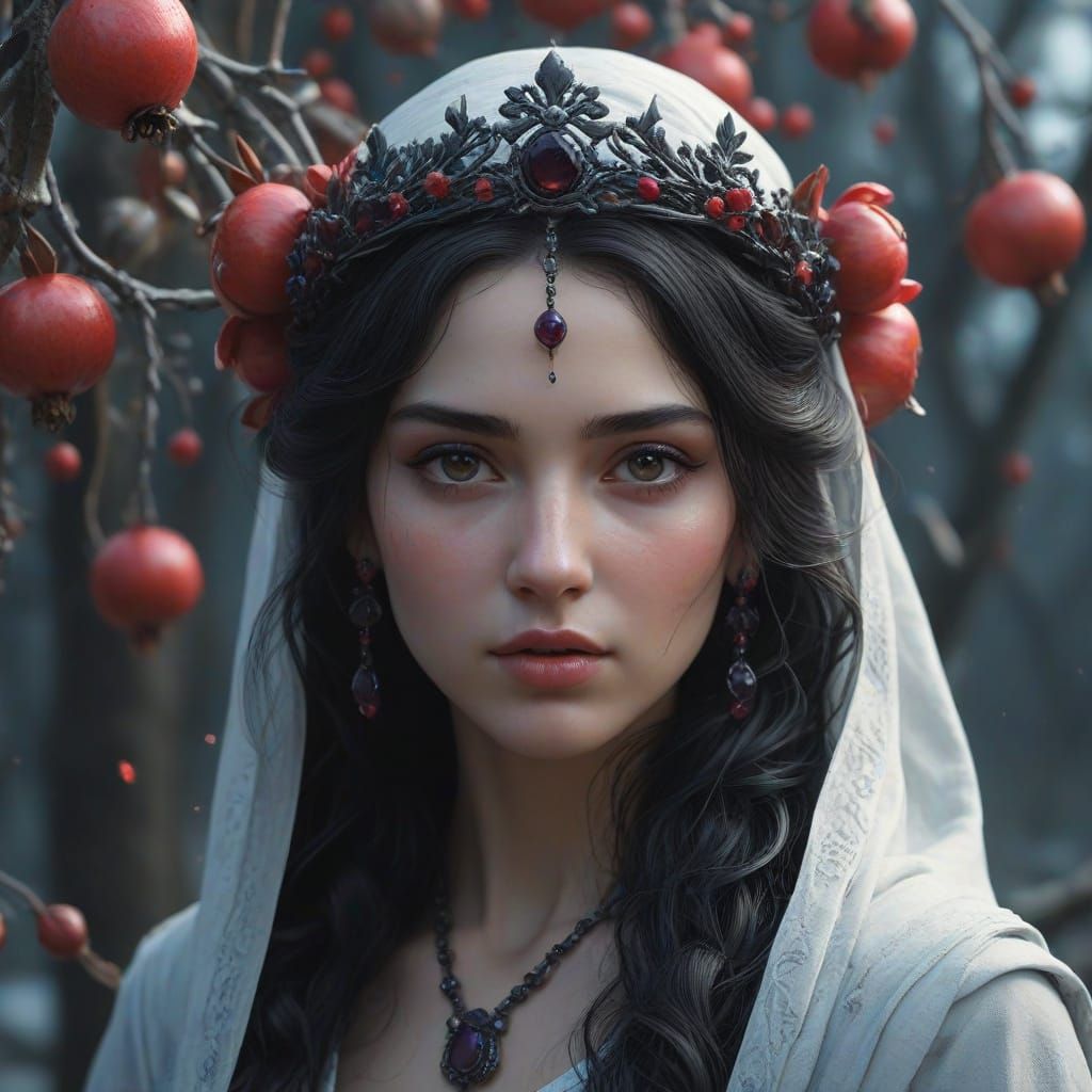 Ethereal Queen of the Underworld - AI Art