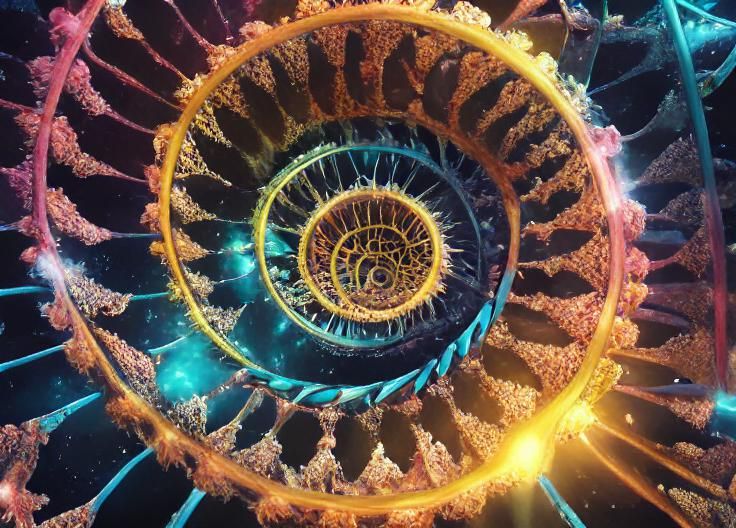 Exploded DNA Helix human figure made of helix spirals, incredible ...