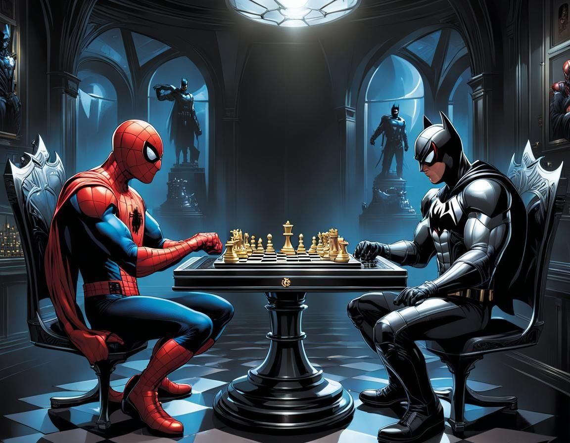 Even Batman and Spiderman play chess! - AI Generated Artwork ...