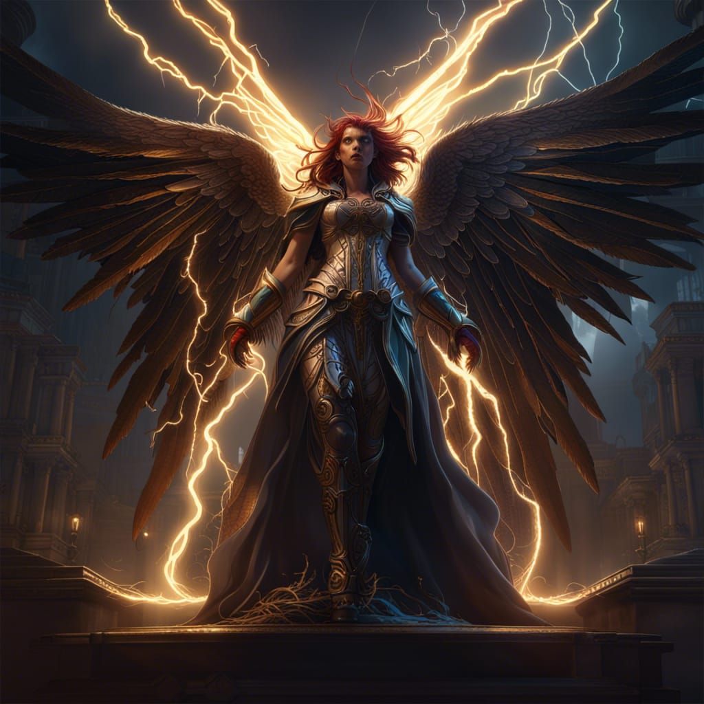 Angel of Lightning - AI Generated Artwork - NightCafe Creator