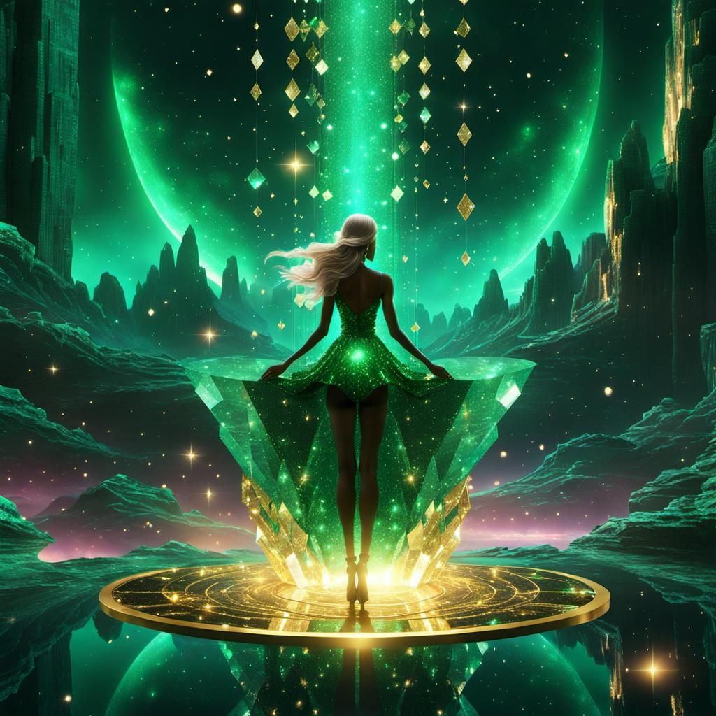 Emerald Girl - AI Generated Artwork - NightCafe Creator