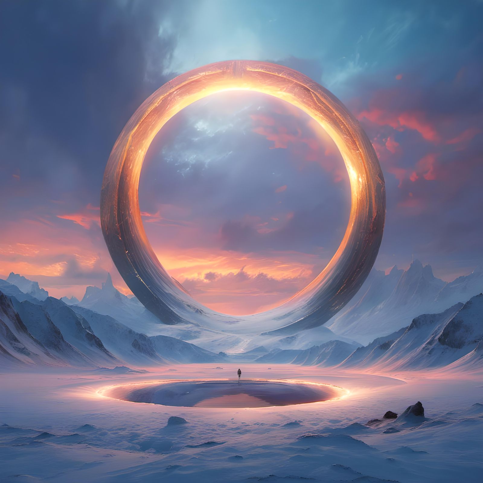 Icy Portal - AI Generated Artwork - NightCafe Creator