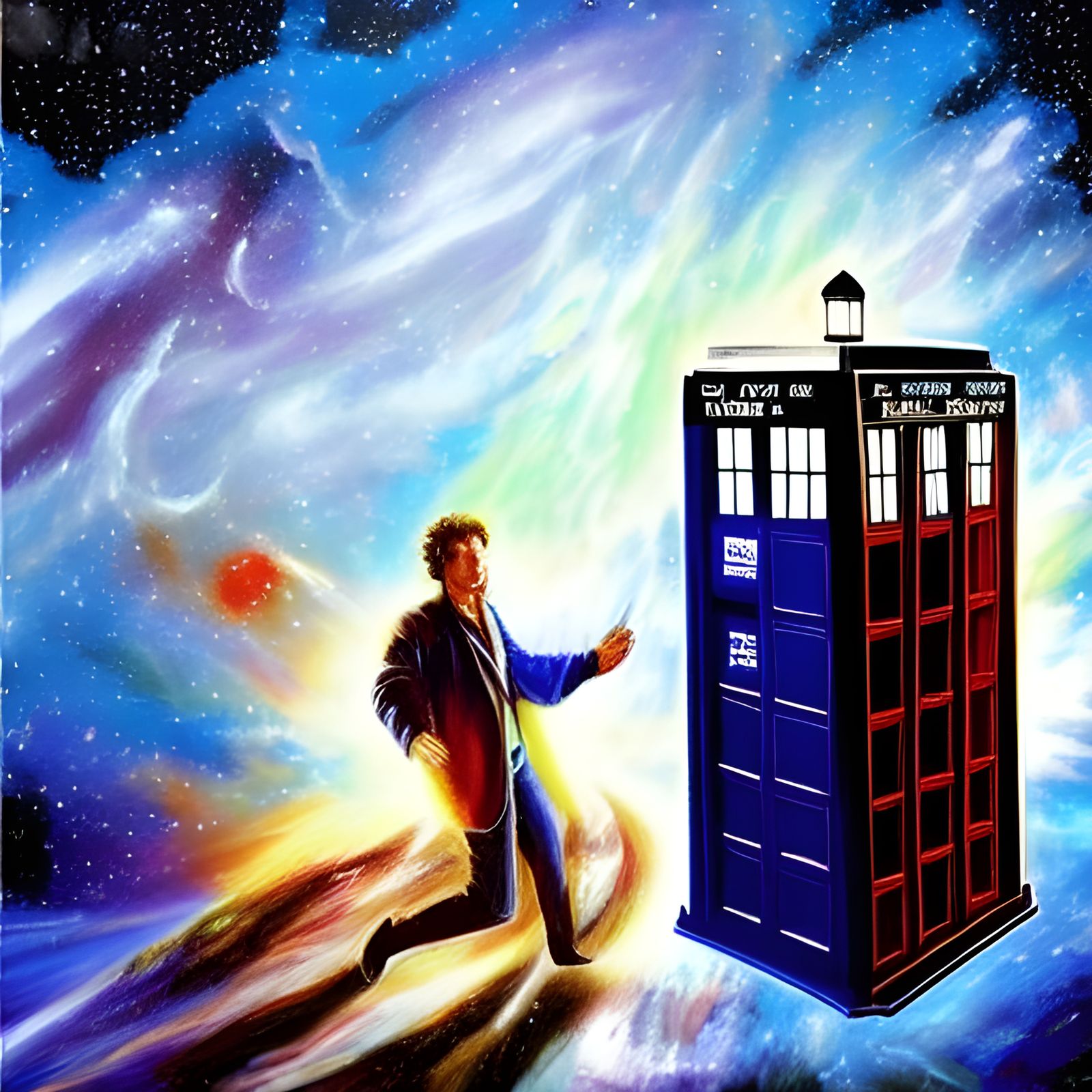 Doctor Who and the Tardis - AI Generated Artwork - NightCafe Creator