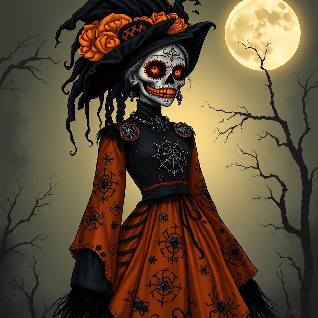 Surreal Dark Fantasy Fashion Designer Baba Yaga in... - AI Art