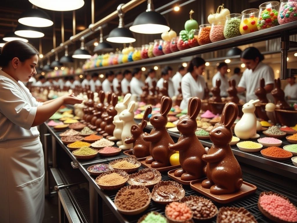 Realistic chocolate factory - Industrial Chocolate Factory i...