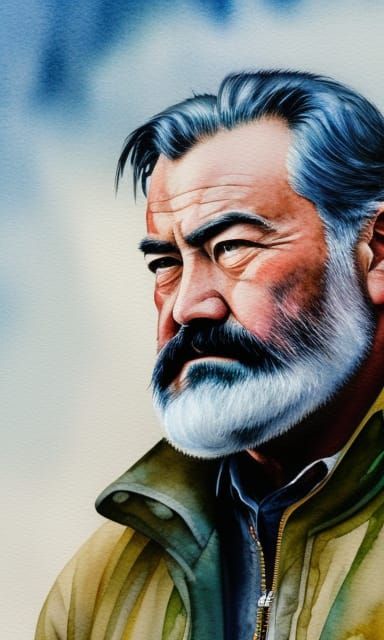 Ernest Hemingway - AI Generated Artwork - NightCafe Creator