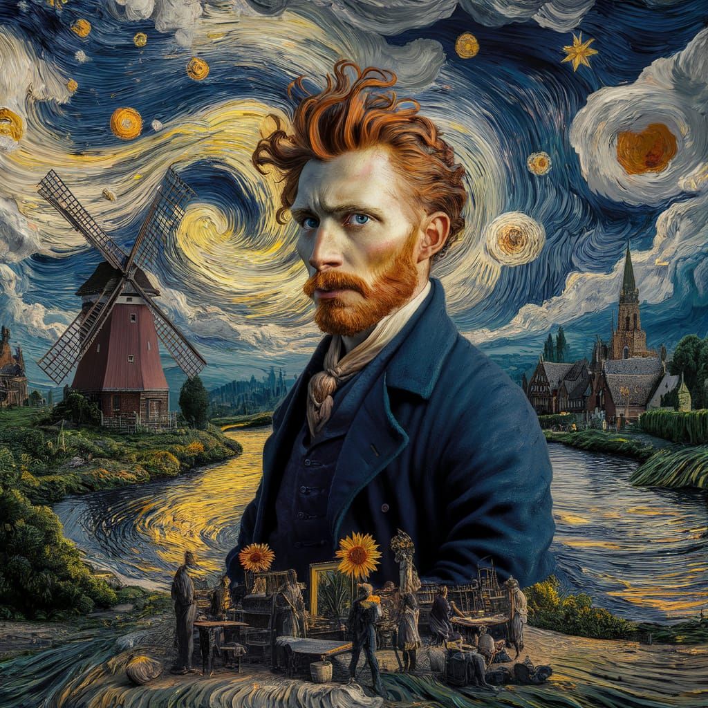 Vincent Van Gogh Movie Poster - AI Generated Artwork - NightCafe Creator