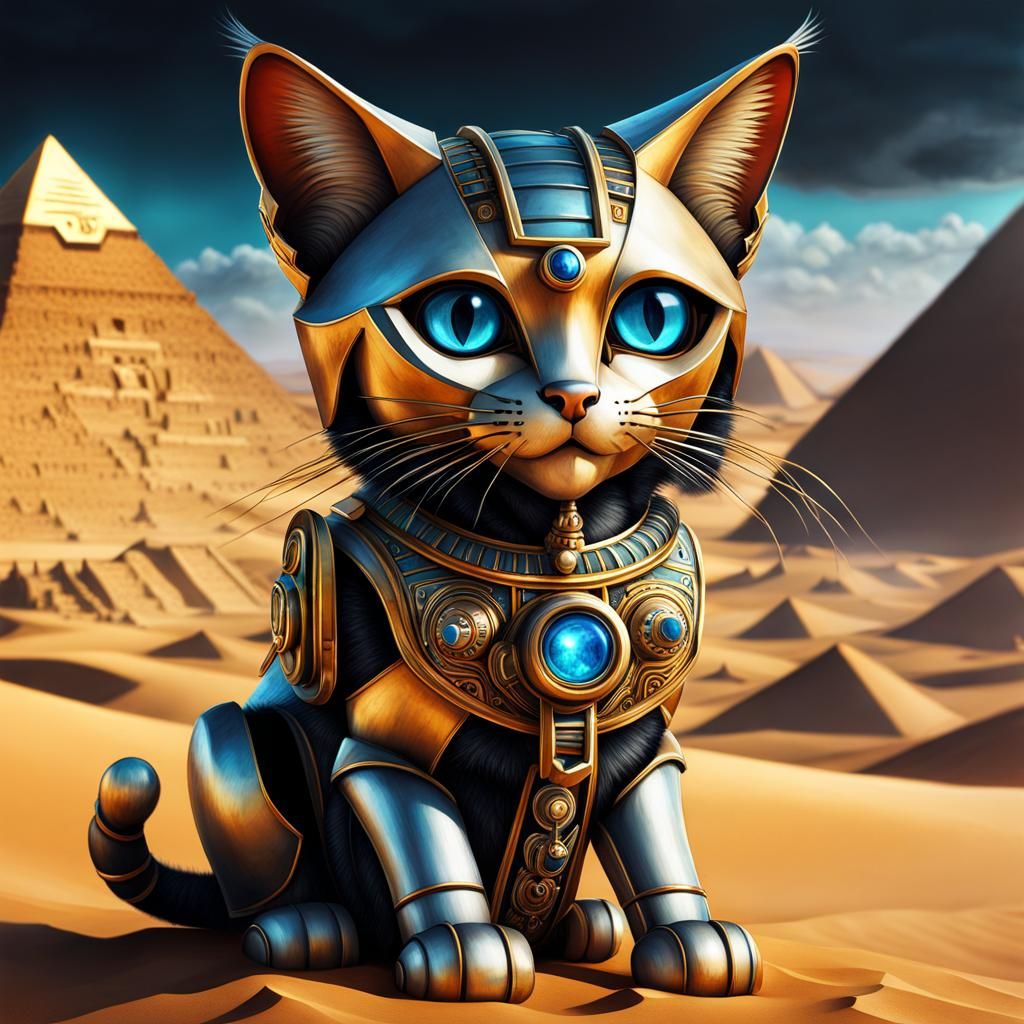 Egyptian style automaton - AI Generated Artwork - NightCafe Creator