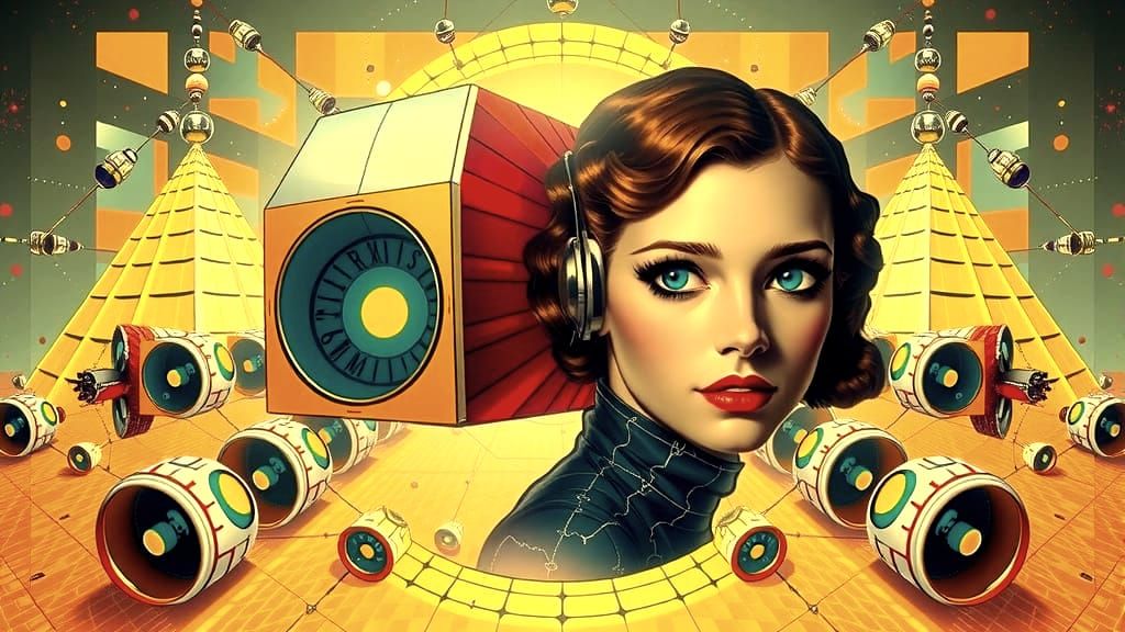 Symmetrical Palindromes in Serialism's UV Catastro... - AI Art