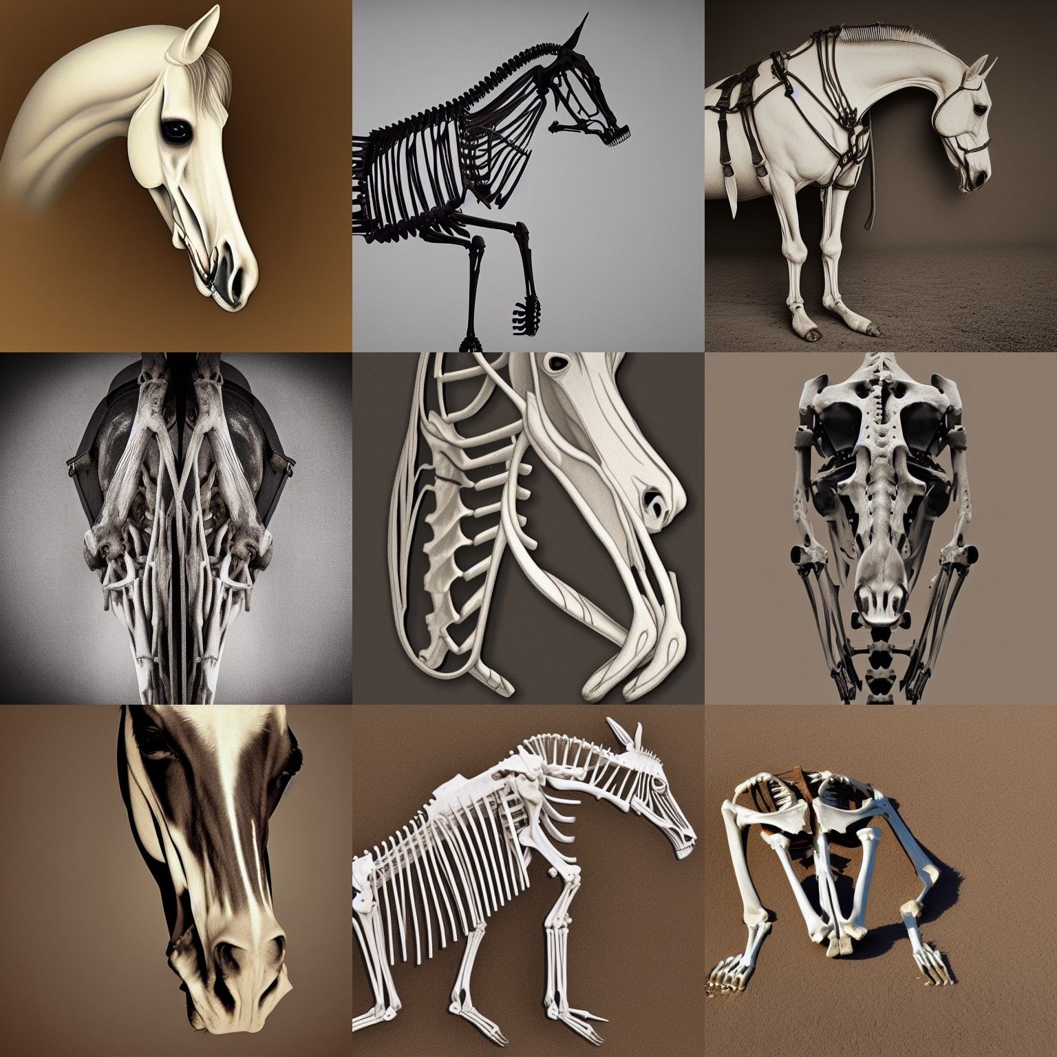 horse skeleton - AI Generated Artwork - NightCafe Creator