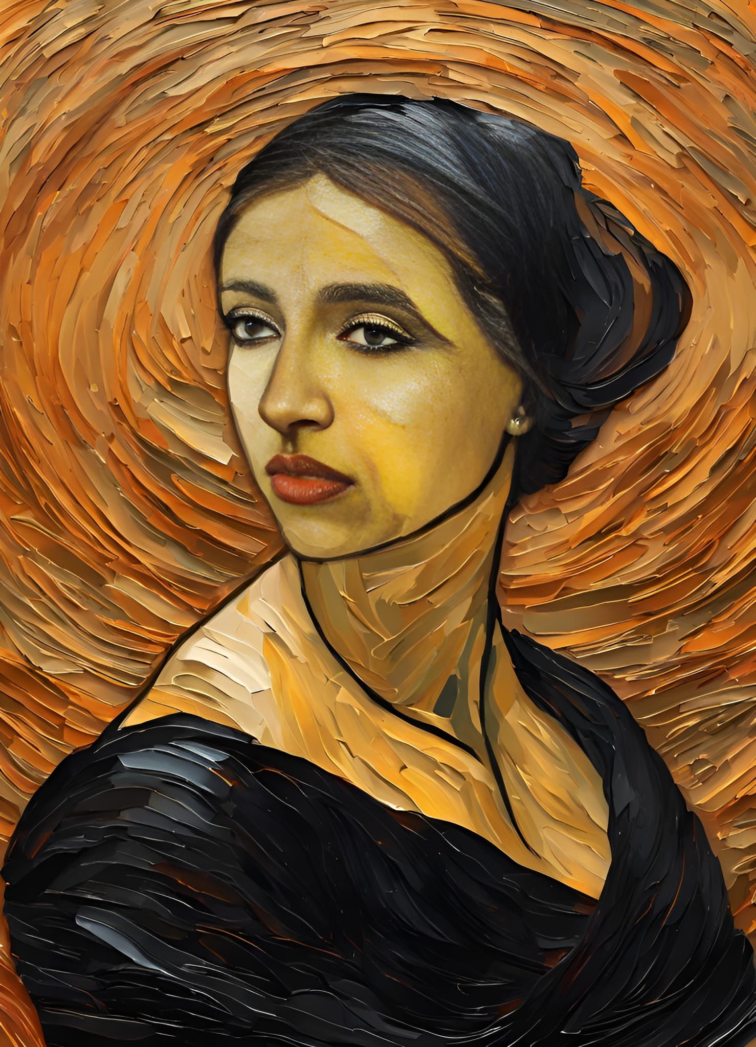 Impasto portrait - AI Generated Artwork - NightCafe Creator