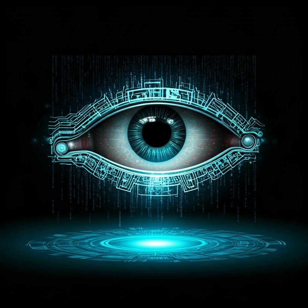 matrix code cyborg eye levitation - Cyborg Eye Levitates Ami...