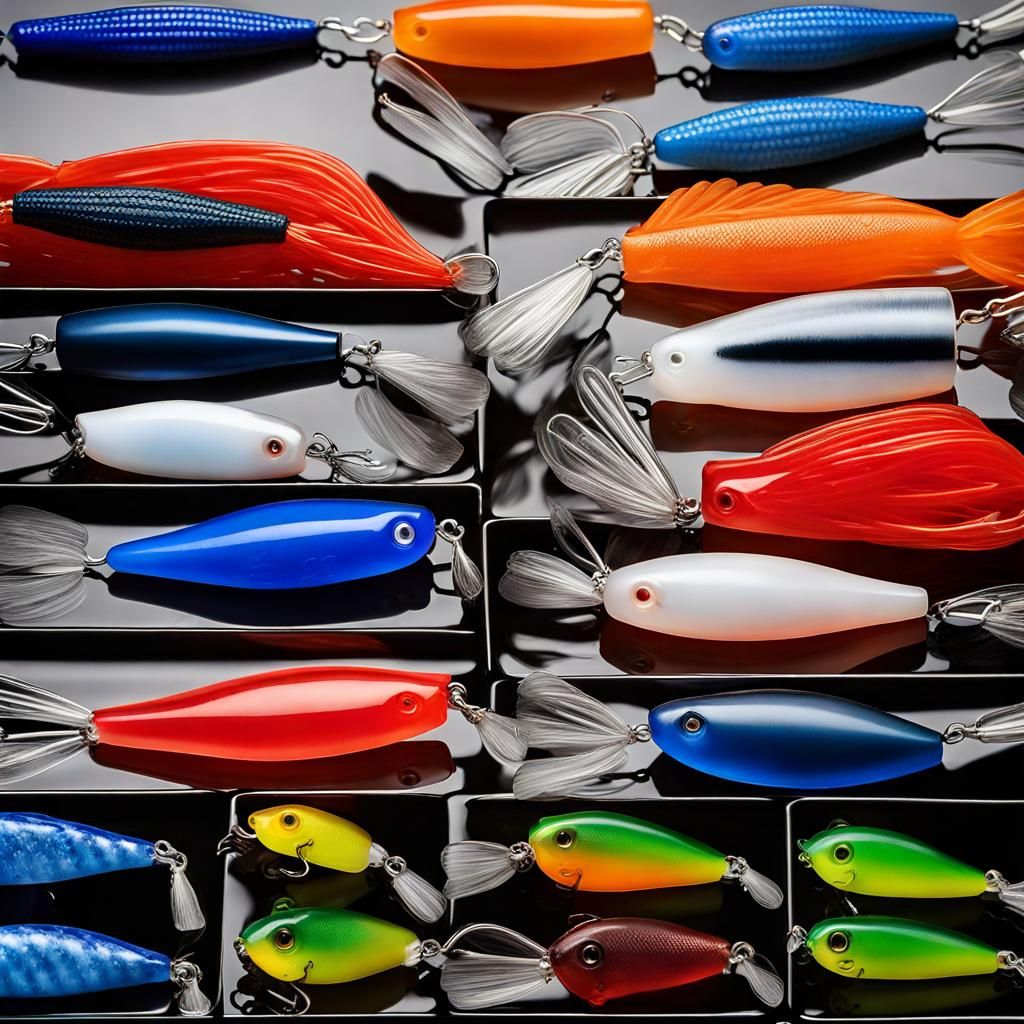 photo of different styles of soft plastic rubber bass fishing baits in ...