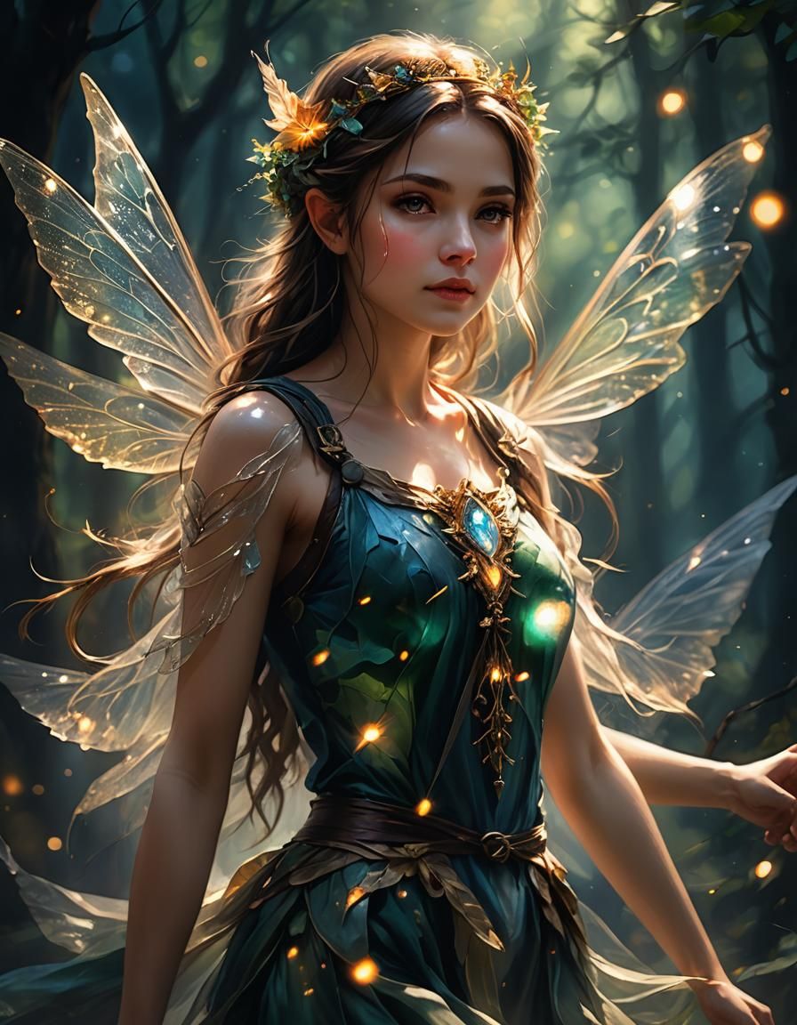 A portrait of a fairy traveling between dimensions - AI Generated ...