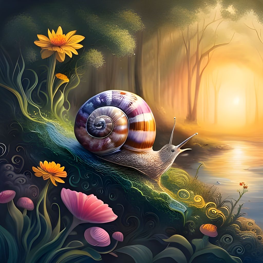 Sun snail - AI Generated Artwork - NightCafe Creator