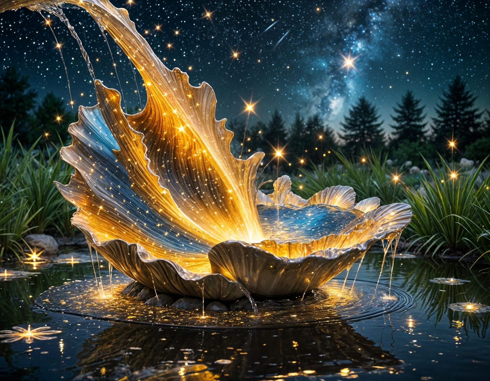 Whimsical magic starry shell - Whimsical magic starry shell