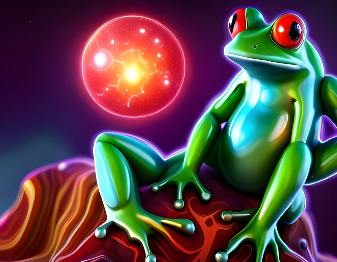 Frogs, friendly and relaxed - AI Generated Artwork - NightCafe Creator
