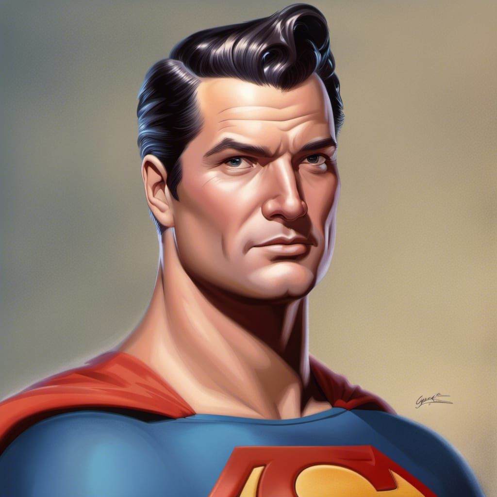 George Reeves as Superman 1955 - AI Generated Artwork - NightCafe Creator