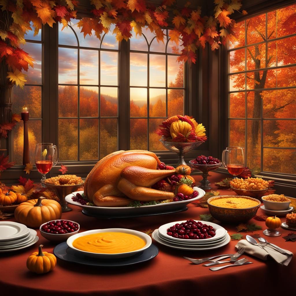 Traditionnal Thanksgiving - AI Generated Artwork - NightCafe Creator