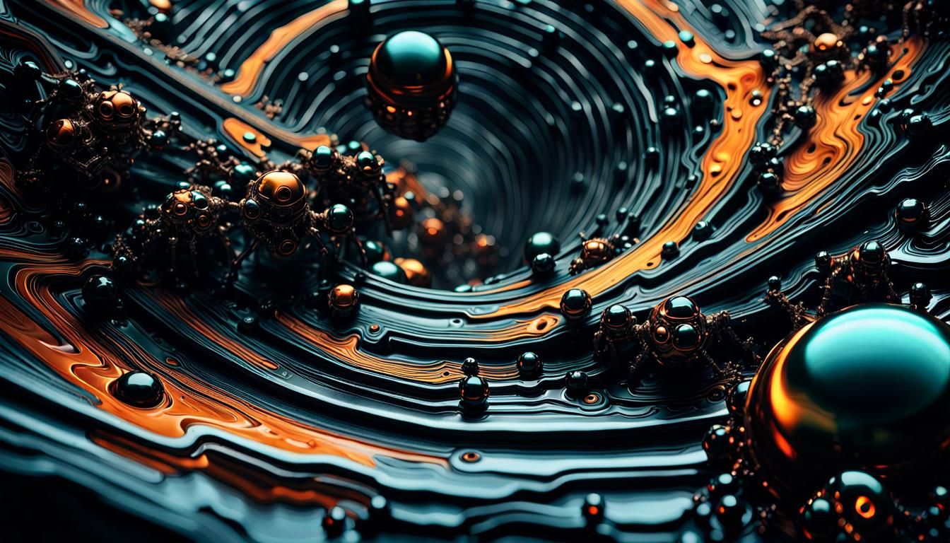 Macro hyper dark realistic photography, short frame, acetate render ...