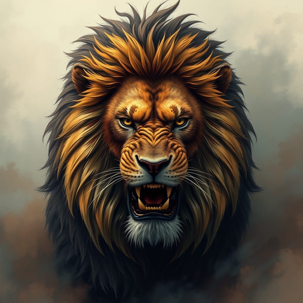 A dire lion - Regal Dire Lion in Majestic Splendor