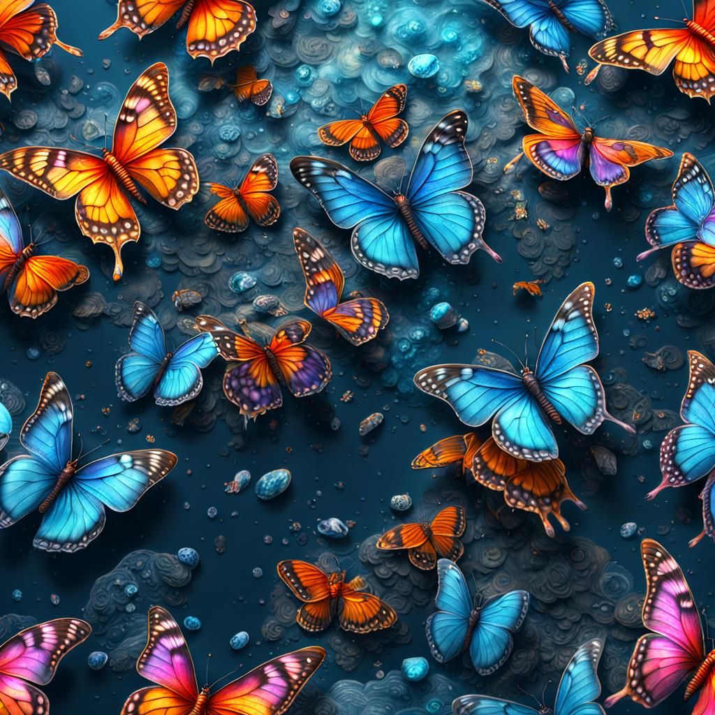 Sea Butterflies - AI Generated Artwork - NightCafe Creator