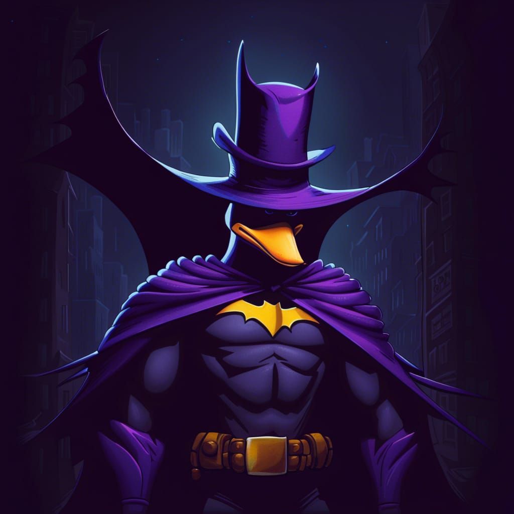 Darkwing duck but he's batman - AI Generated Artwork - NightCafe Creator