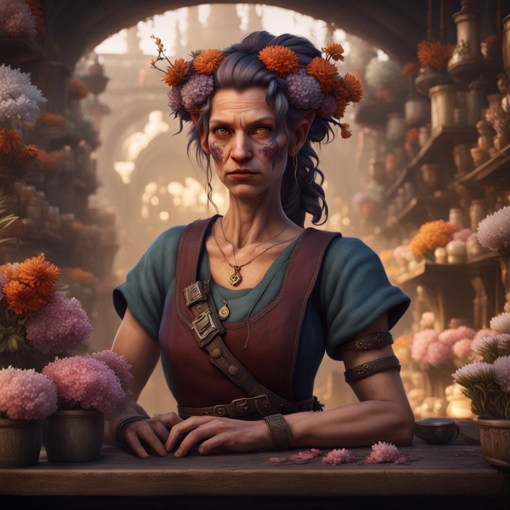 Female human shopkeeper - AI Generated Artwork - NightCafe Creator