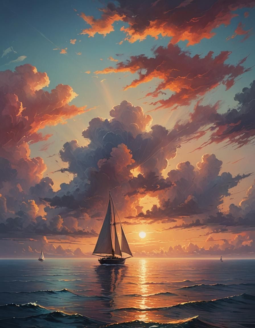 Sunset - AI Generated Artwork - NightCafe Creator