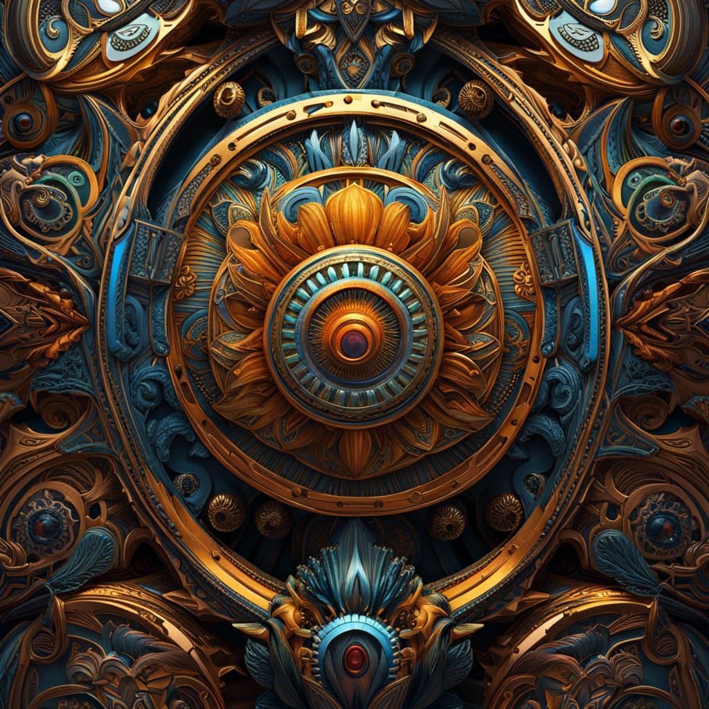 Mandalas A complicated sci-fi world mandala by scan of codex serphinianus in the style of Jacek ...