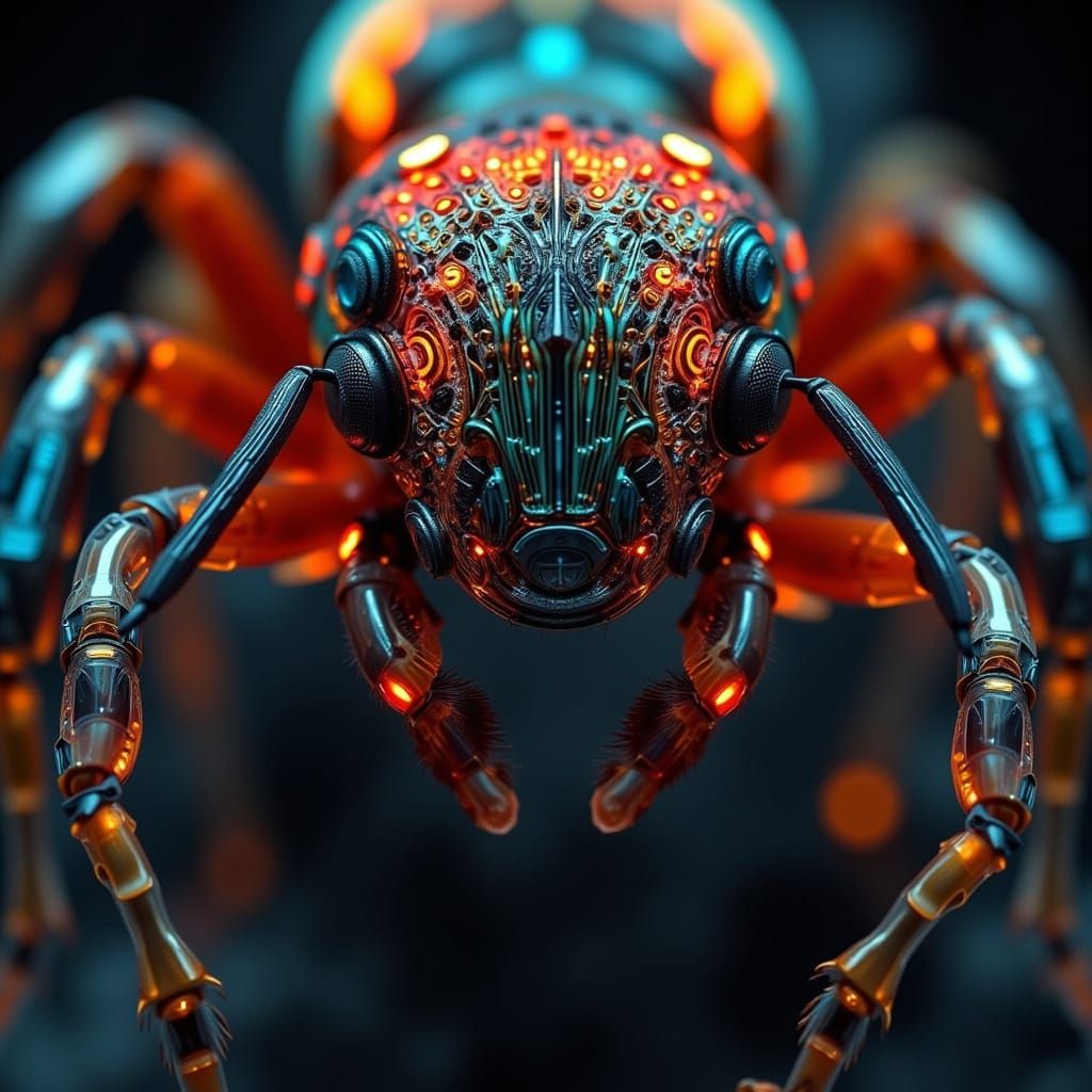 Dynamic macro close up, Cyborg Velvet Ant.