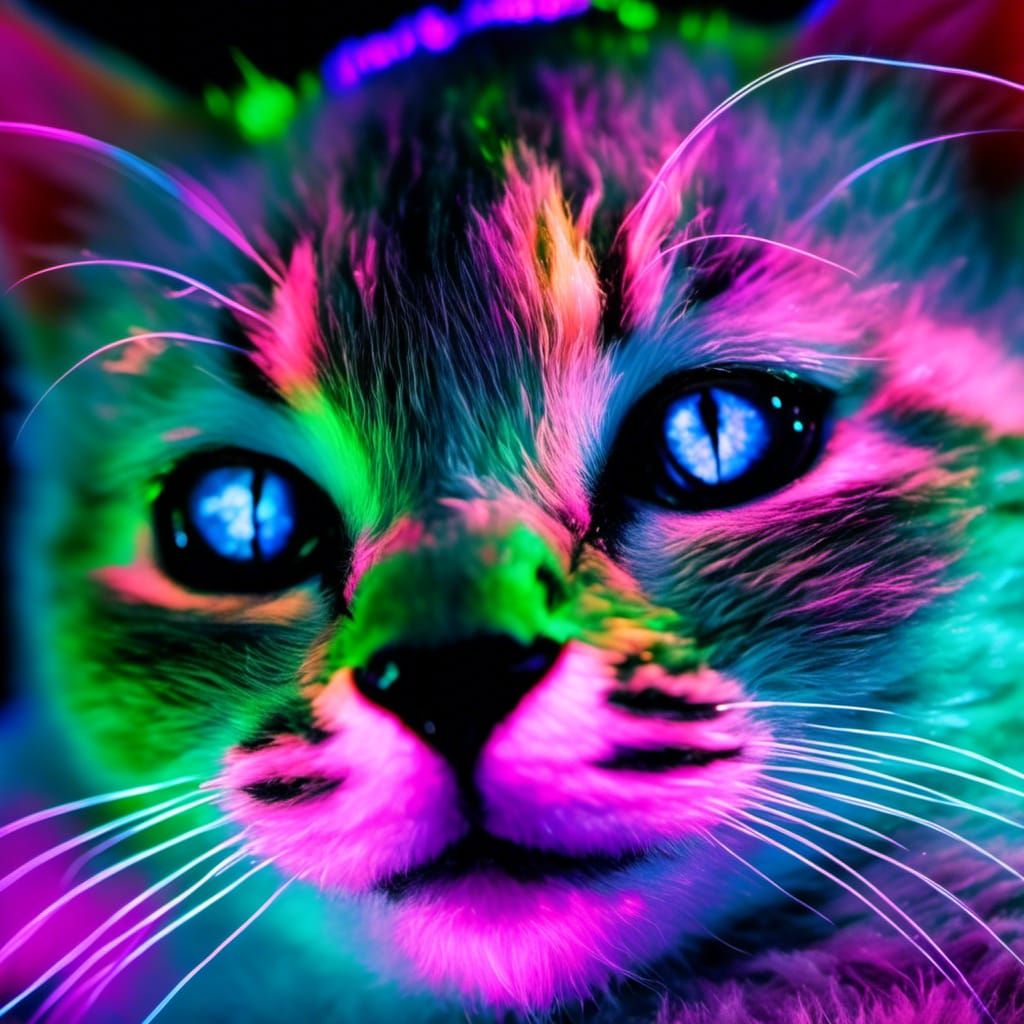 Close-up Optical Backlit Panoramic Dark UV Projection photograph ...