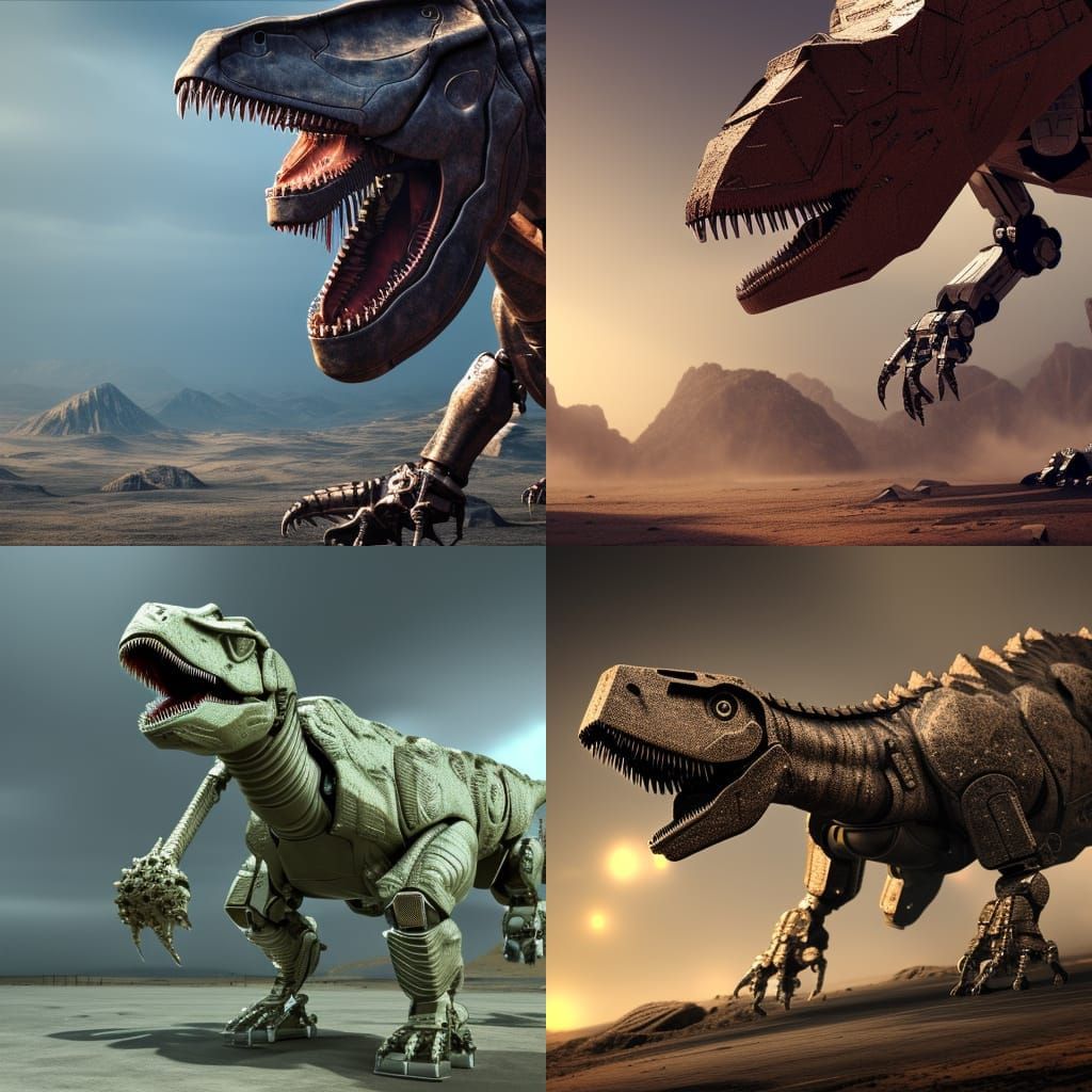 mecha dinosaur - AI Generated Artwork - NightCafe Creator